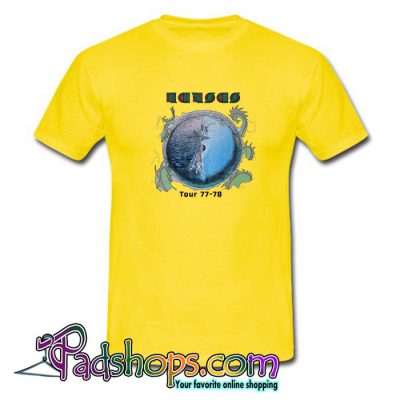 1970s KANSAS vintage concert 1977-78 TOUR T shirt PADSHOPS