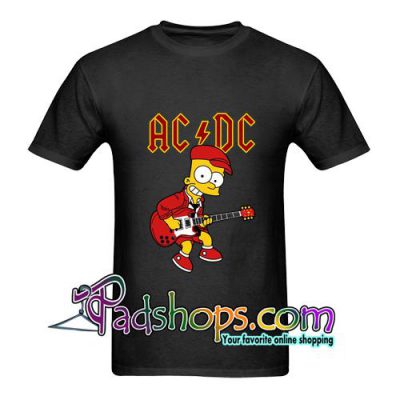 bart simpson ac dc t-shirt - PADSHOPS