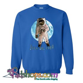 APOLLO 11 Astronaut Moon Landing Blue Moon Sweatshirt-SL - PADSHOPS